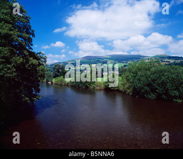 Crickhowell with Pen Cerrig-calch mountain in the distance from ...