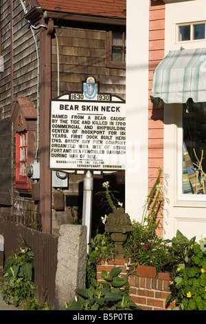 Massachusetts Cape Ann Rockport Bear Skin Neck art gallery shop Stock ...