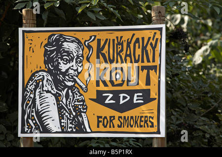 Sign, Smokers´ corner Stock Photo - Alamy