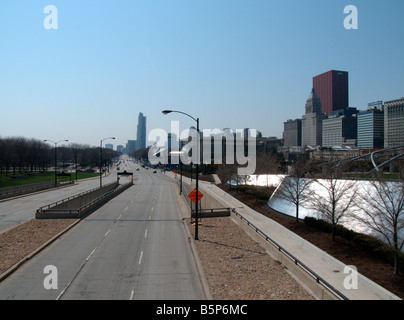 BP Pedestrian Bridge and Columbus Drive, Grant Park, Chicago, Illinois ...