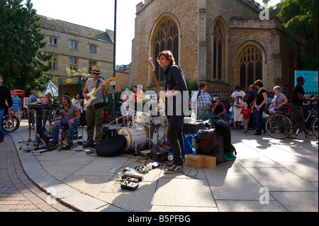Band / Buskers in Cambridge UK Stock Photo - Alamy