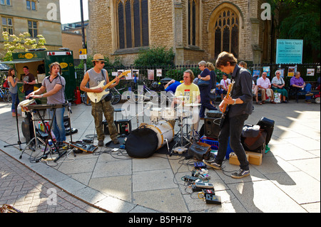 Band / Buskers in Cambridge UK Stock Photo - Alamy