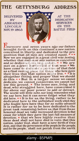 Lincoln's Gettysburg Address, Gettysburg Stock Photo - Alamy
