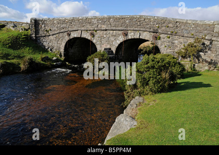 Cherry Brook Bridge near Princetown, Dartmoor National Park, Devon ...