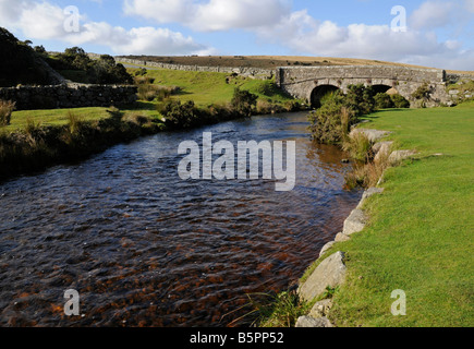 Cherry Brook Bridge near Princetown, Dartmoor National Park, Devon ...