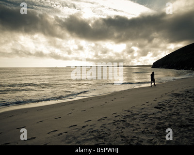 Sunrise Carbis Bay Beach Cornwall Stock Photo - Alamy