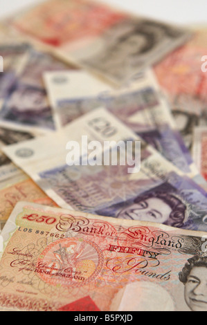 A pile of British banks notes Stock Photo - Alamy