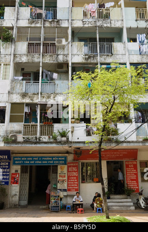 The facade of a communist-era housing block, in Bratislava, Slovakia ...