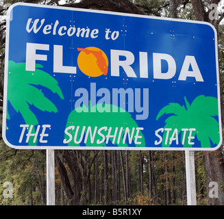Tallahassee, Florida Highway Sign Stock Photo - Alamy