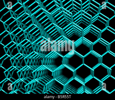 Diamond Crystal Structure, Carbon Lattice Stock Photo - Alamy