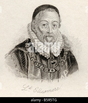 Thomas Egerton, 1st Viscount Brackley, 1st Baron Ellesmere, 1540-1617 ...