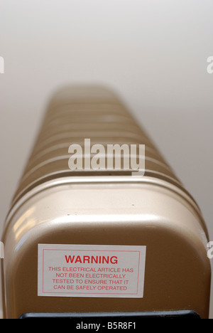 Warning Sticker On Electrical Appliance Lawnmower Stock Photo - Alamy