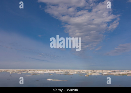 melting shorefast ice in the Beaufort Sea Arctic Ocean off the coast of ...
