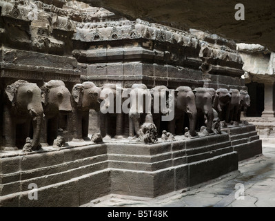 Kailasanatha Temple carved from basalt monolith Ellora Caves India ...