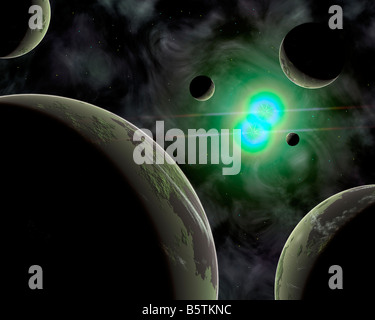 Binary Star System Stock Photo - Alamy