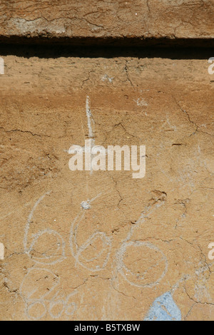 devil worship symbols on derelict property wall Stock Photo - Alamy