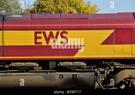 EWS (English Welsh & Scottish Railway) logo on side of Class 66 ...