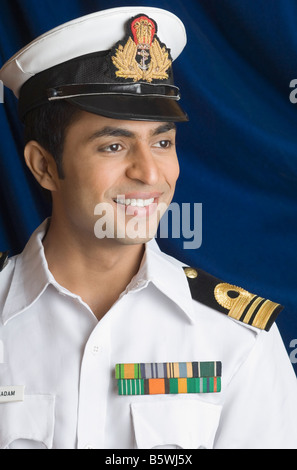 Close-up of a navy officer smiling Stock Photo - Alamy