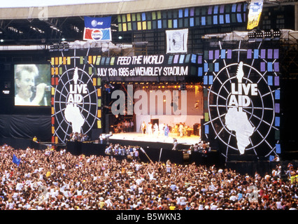 Live Aid Concert - Wembley Stadium Stock Photo - Alamy