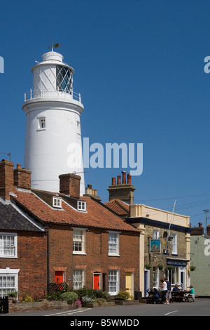 Southwold Lighthouse Typical houses Suffolk Stock Photo - Alamy