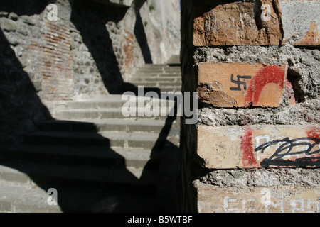 one swastika written on wall Stock Photo - Alamy