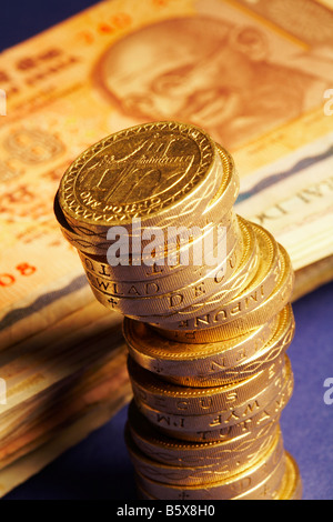 Stack of Indian rupee coins Stock Photo - Alamy