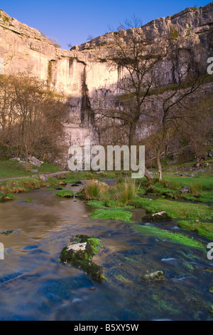 Malham Cove and stream, Malhamdale, Yorkshire Dales, England, August ...