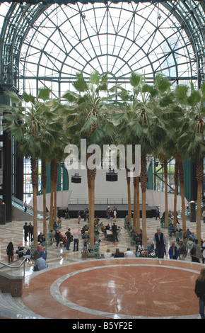 Winter Garden Atrium at World Trade Center New York with urban life ...