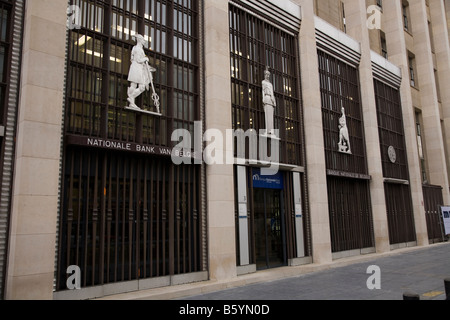 Building of the Nationale Bank van Belgie, the national bank of Belgium ...