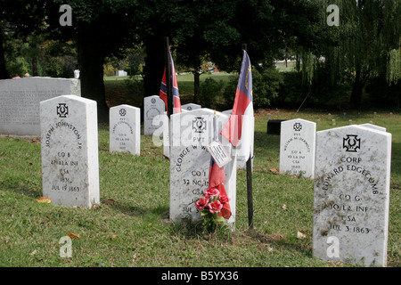 Graves of the American Civil War dead are marked with simple stone ...