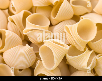 Raw pipe rigate, pasta close-up isolated on white background with ...