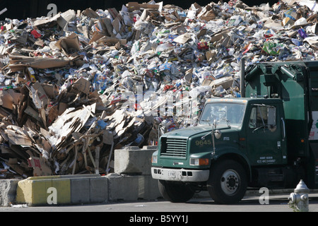 Recycling center for paper and plastics Stock Photo - Alamy