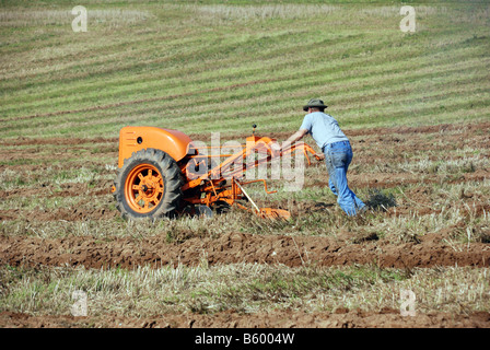 Vintage two wheel British Anzani Iron Horse tractor at the Surrey ...