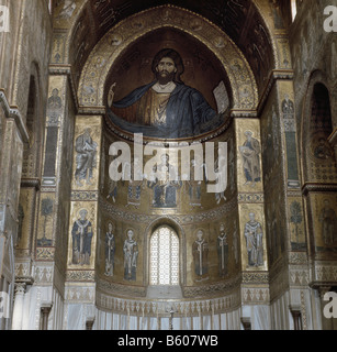 Apse of the Monreale Cathedral, Palermo, Sicily, Italy, Europe Stock ...