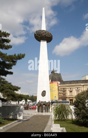 The Memorial of Rebirth monument in Revolution Square in Bucharest ...