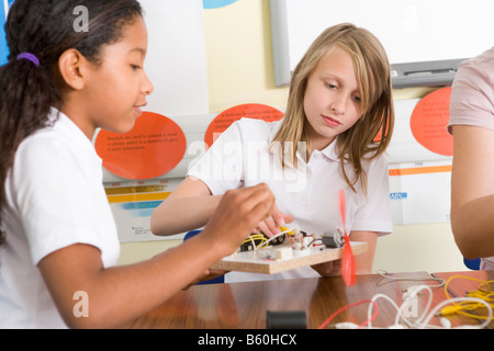 Students in class with electronic projects Stock Photo - Alamy