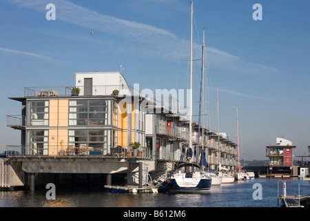 Flensburg, Sonwik, water houses, Schleswig-Holstein, Germany Stock Photo - Alamy