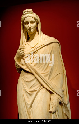 A statue of the empress Vibia Sabina, an ancient Roman woman, the wife ...