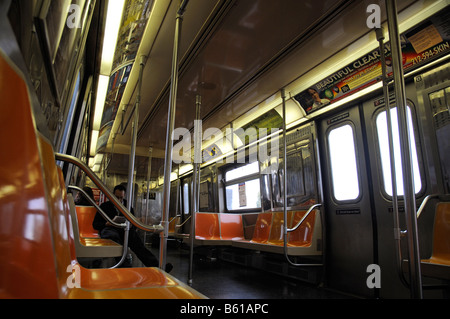 Interior of railway carriage. MTA Metro North Railroad.New York USA ...
