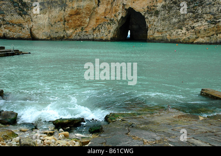 Boats in the small inland harbour of Lampaul, Ouessant Island ...