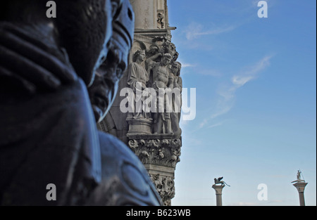 Porphyry statue of the Roman Tetrarchs, detail, St Mark's Basilica, St ...