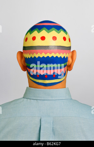man with painted head Stock Photo - Alamy
