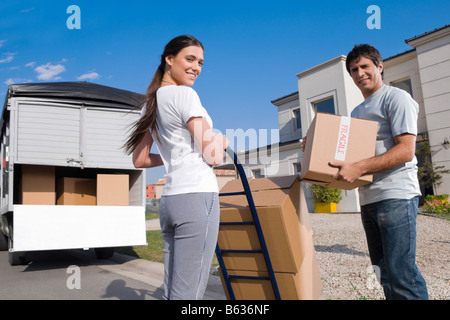Pick up truck moving house California USA Stock Photo - Alamy