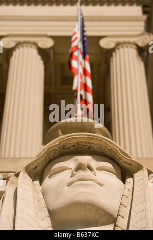 Masonic Temple in Washington DC. The Temple Room with the central altar ...