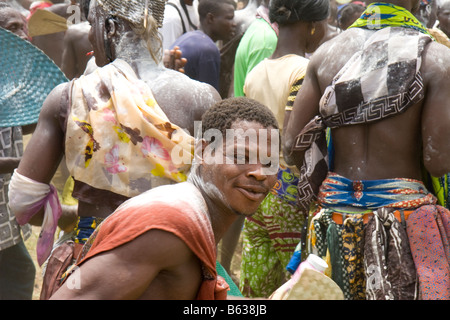 Young Kabye men dance during the annual initiation ceremony called the ...