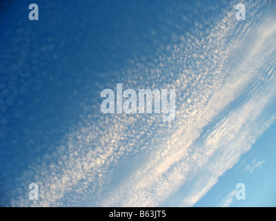 Natural view of cotton-like clouds in the blue sky with copyspace Stock ...