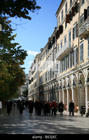 The Liston, marble Promenade, Corfu, Greece Stock Photo - Alamy