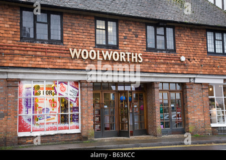 A Woolworths shop front with rare gold coloured signage, Haslemere ...