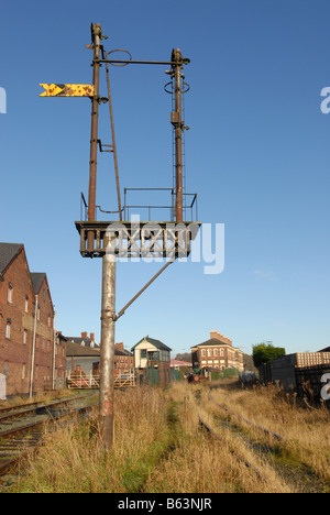 The former Oswestry Railway station and signal box in Shropshire Stock ...
