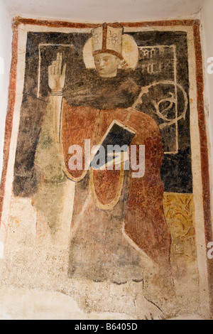 Byzantine frescoes at Hal Millieri Chapel in Malta Stock Photo - Alamy